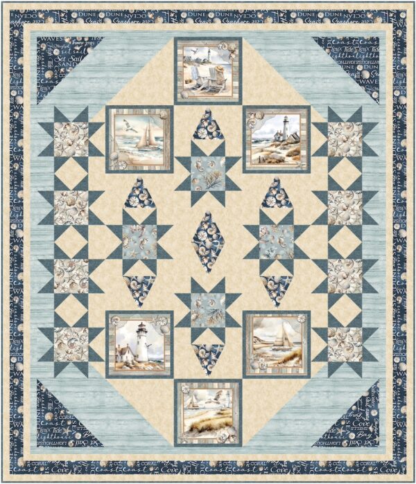 Seaside Stars Quilt Pattern - Pine Tree Country Quilts